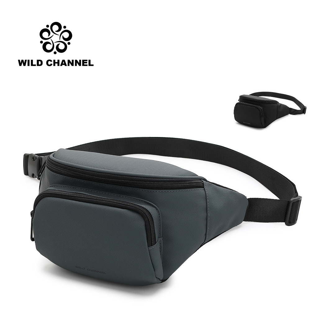 [CLEARANCE]-Wild Channel Men Chest Bag - Black/Grey GAJ 5015 | Shopee ...