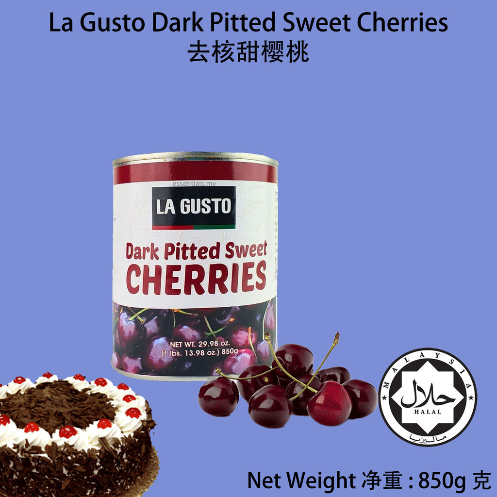 La Gusto Dark Sweet Pitted Cherries 850G 去核甜樱桃 | Shopee Malaysia
