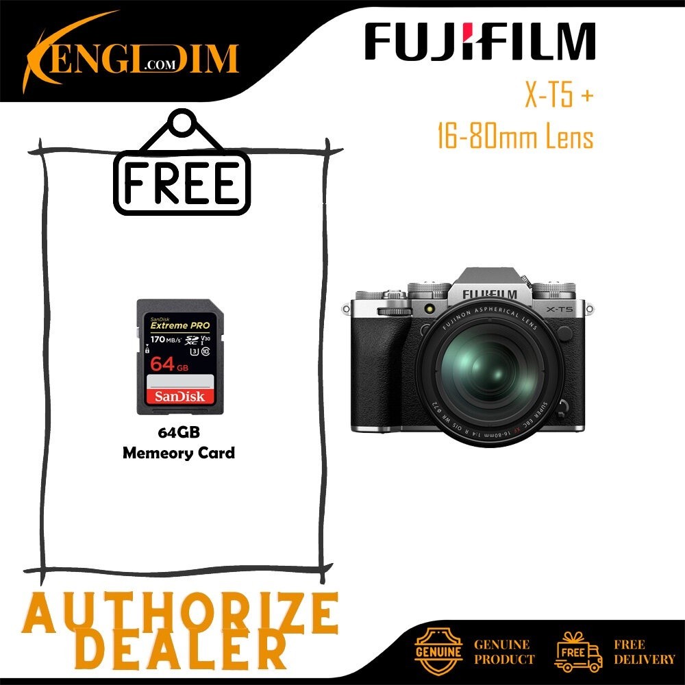 FUJIFILM X-T5 / XT5 Mirrorless Camera with 16-80mm Lens (FUJI MALAYSIA ...
