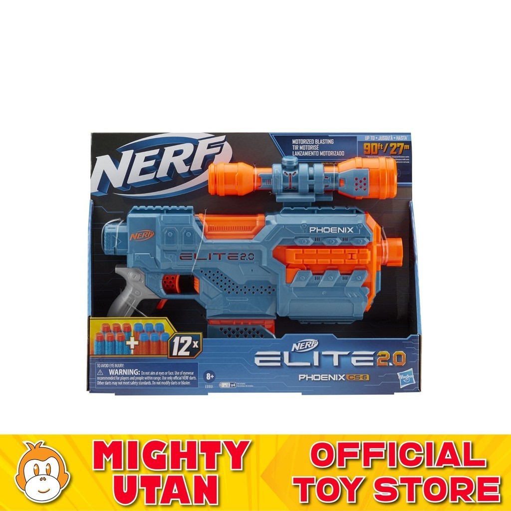 [Original] Nerf Elite 2.0 Phoenix CS-6 Motorized Blaster, 12 Official ...