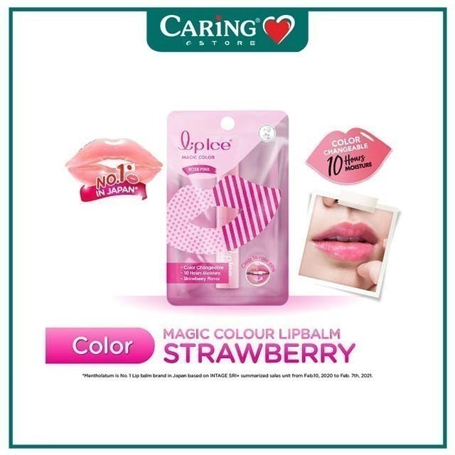 MENTHOLATUM LIPICE MAGIC COLOR LIP BALM STRAWBERRY 2G | Shopee Malaysia