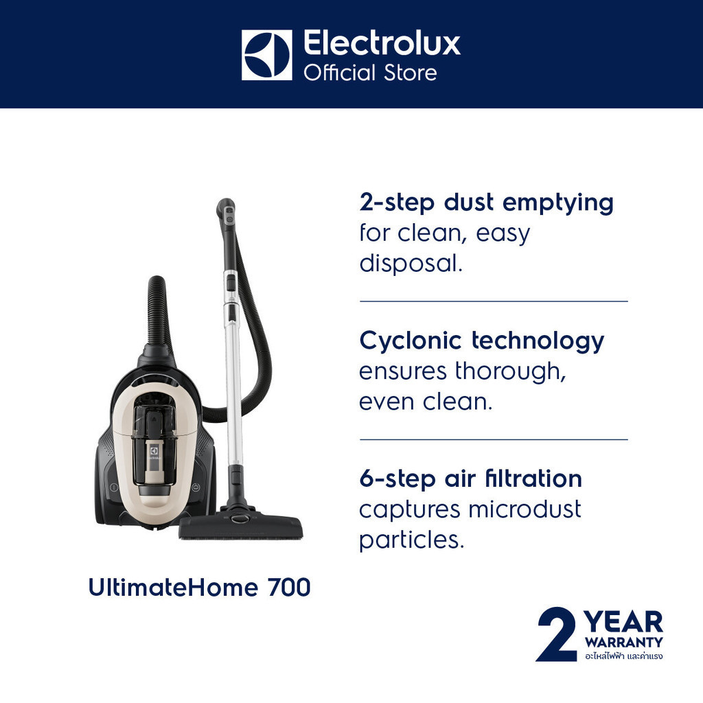 Electrolux UltimateHome 700 Bagless Vacuum Cleaner with 6-Step Filtration EFC71622SW | Shopee ...
