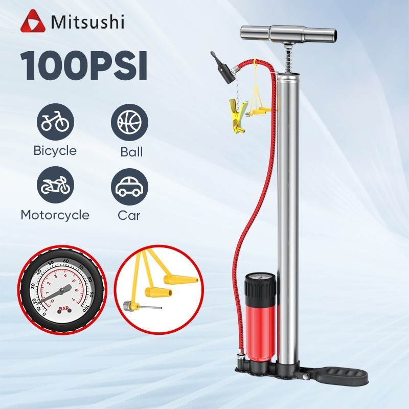 Mitsushi Pam Angin Tayar Motor Manual Air Tyre Pump High Pressure 100 ...