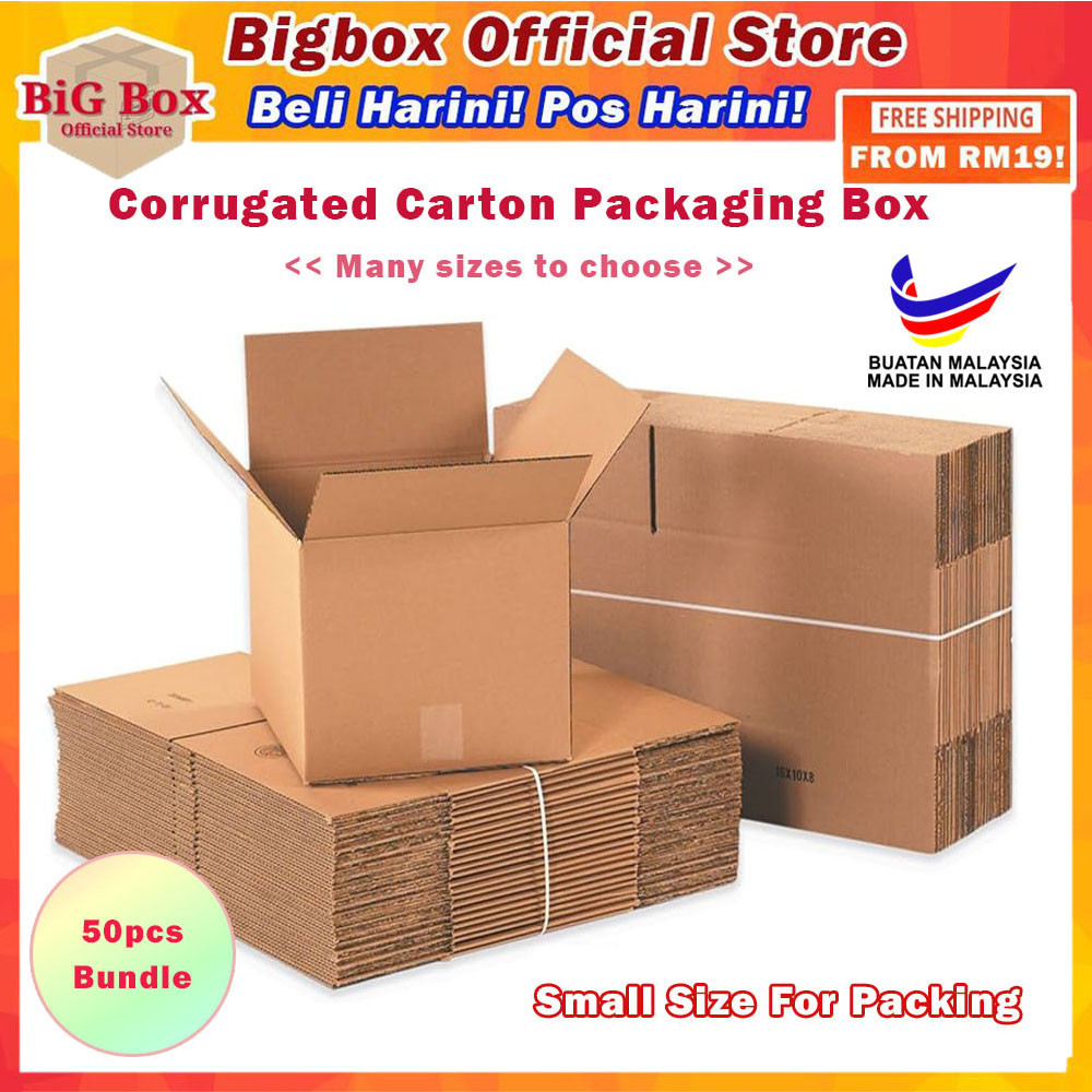 (50pcs) Bigbox Kotak Packaging Box Carton Box Packing Box Paper Boxes ...