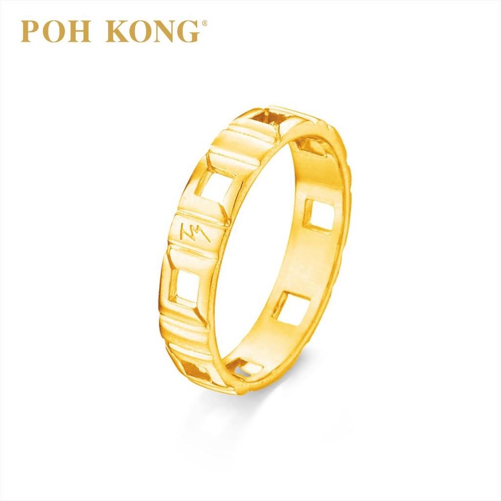 POH KONG 916/22K Gold Tranz Classic Square Ring | Shopee Malaysia
