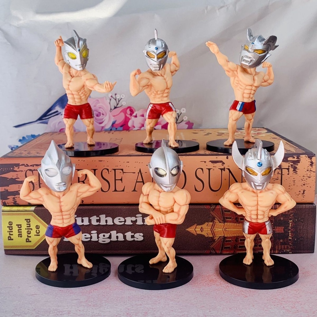 Classic Anime Ultraman Muscle Fitness Salted Egg Muscle Superman Doll ...