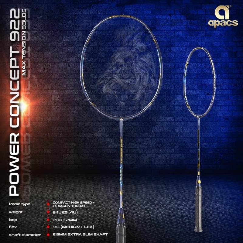 Apacs Power Concept 922 Badminton Racket | Shopee Malaysia