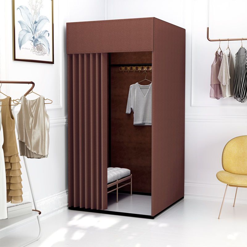 Portable Changing Room with Moveable Curtain Clothing Store Display ...