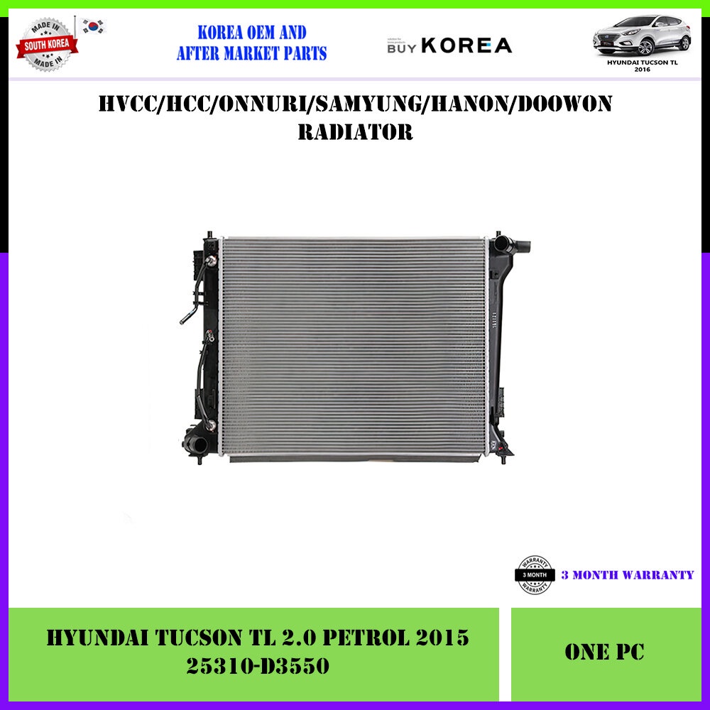 Hyundai Tucson TL 2.0 Petrol 2016 Korea Aftermarket Radiator (25310 ...