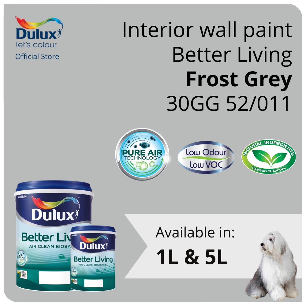Dulux EasyClean Plus Interior Wall Paint - Frost Grey 30GG 52/011 ...