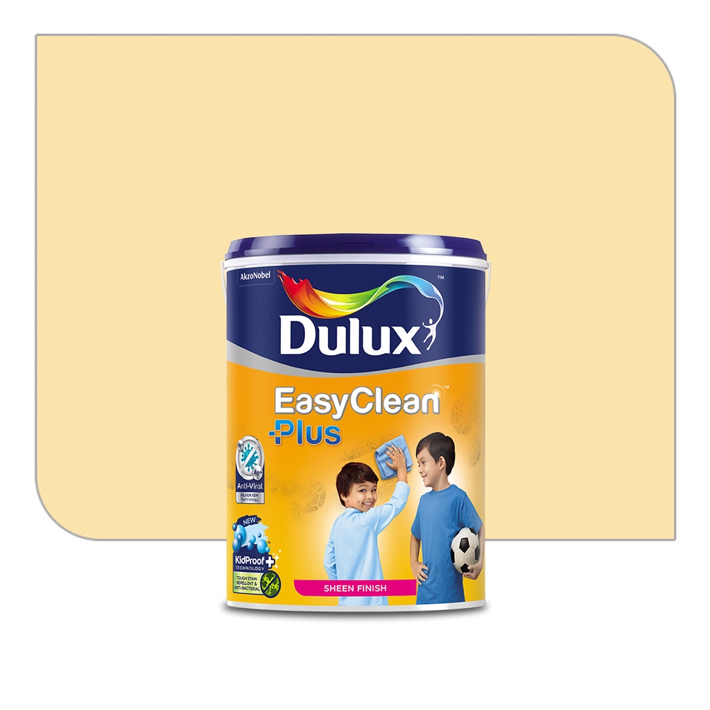 Dulux Easy Clean Plus - Interior Wall Paint (Pastel Yellow Colours, 18L ...
