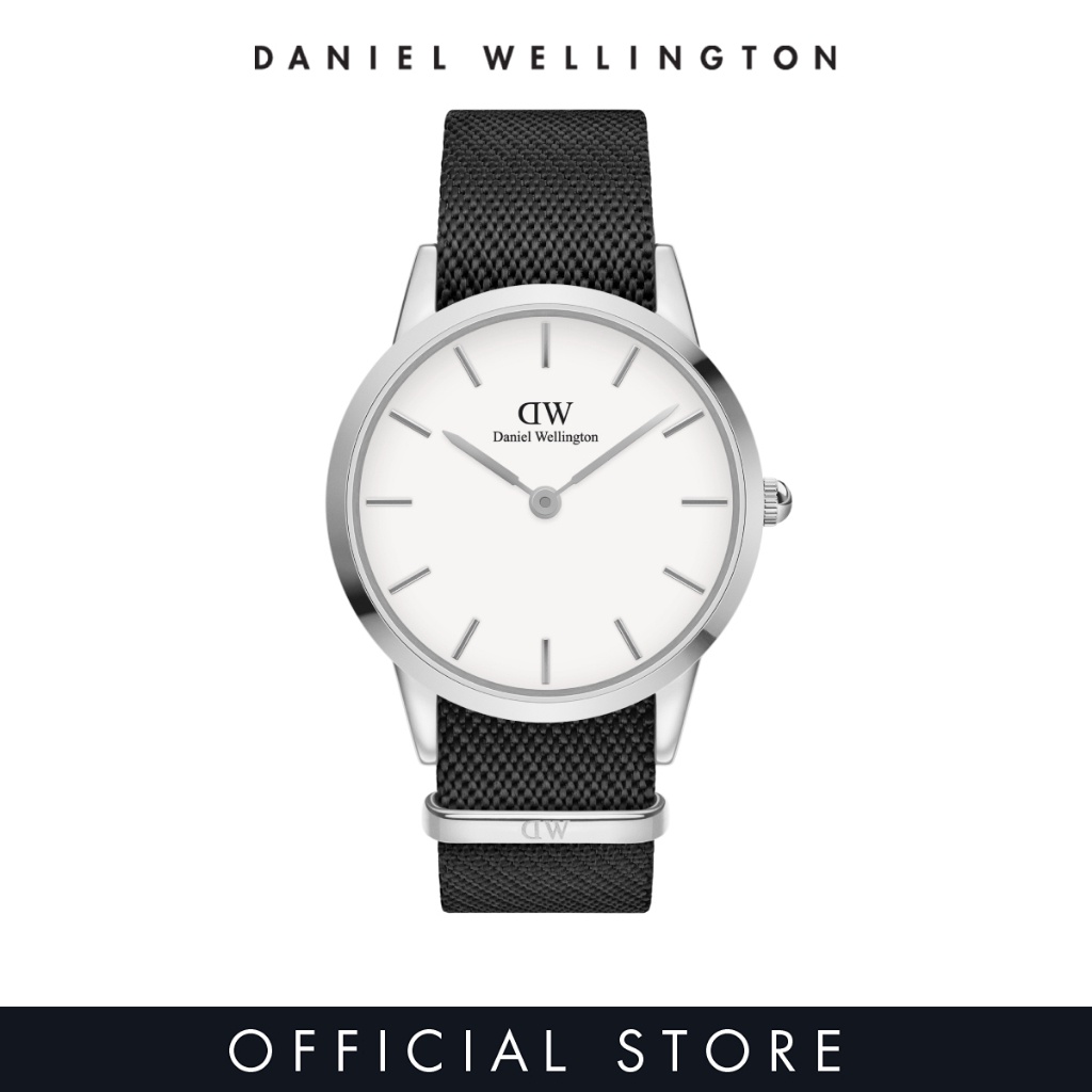 [2 Years Warranty] Daniel Wellington Iconic 40mm Black Nato Silver ...