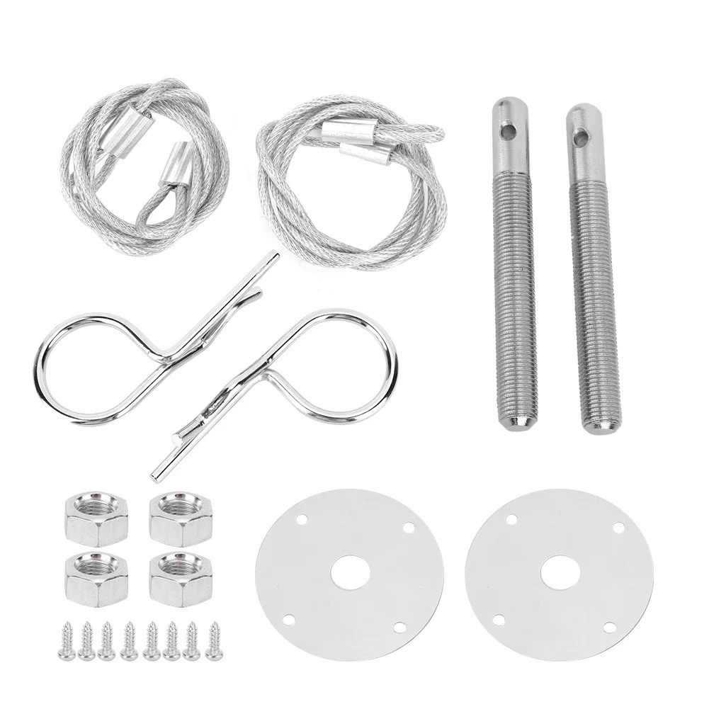 Universal Racing Style Stainless Steel Practical Mount Hood Pin Plate ...