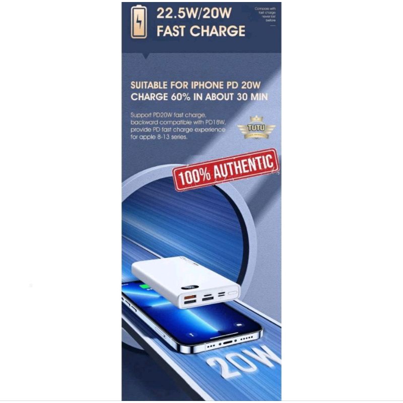 REMAX Gallop Series RPP292 20000mAh PD20w+QC22.5w Fast Charging Power Bank | Shopee Malaysia