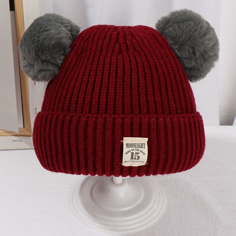 Super Cute Baby Knit Hat Toddlers Beanie Kid Woolen Caps Snow Cap Topi ...