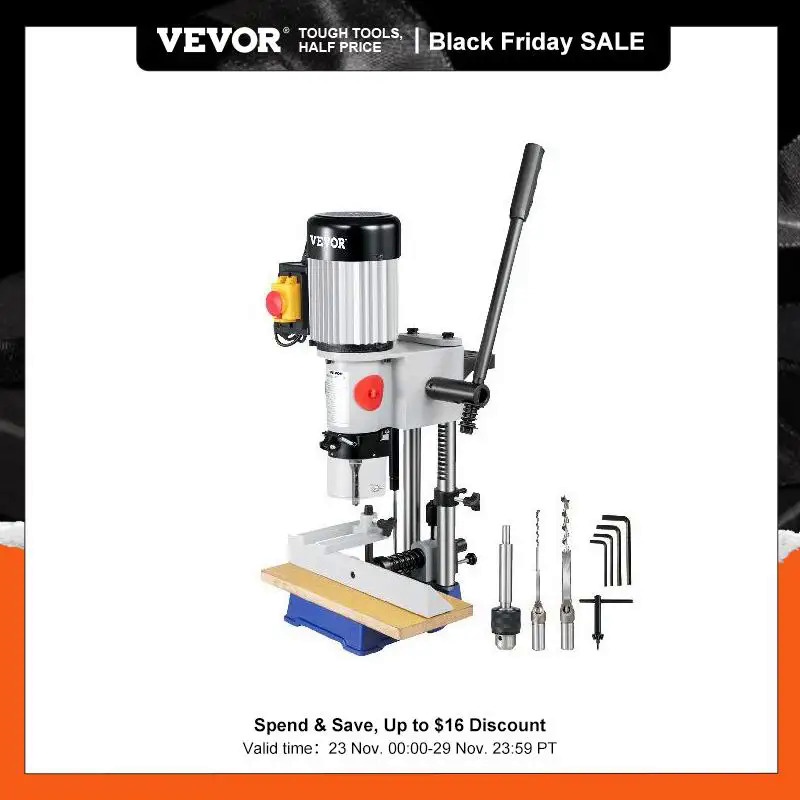 VEVOR Benchtop Mortiser Machine Mortising Tenon Machine Square / Round ...