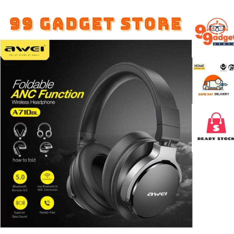 💥Ready stock💥 Awei A710BL Foldable ANC Function wireless headphone ...