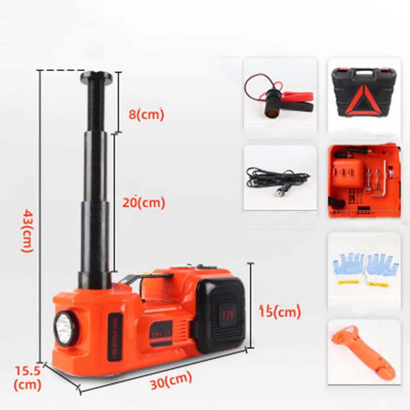 12V 5Ton 45cm Car Jack Tire Jack Electric Hydraulic Jack Lifting Car ...