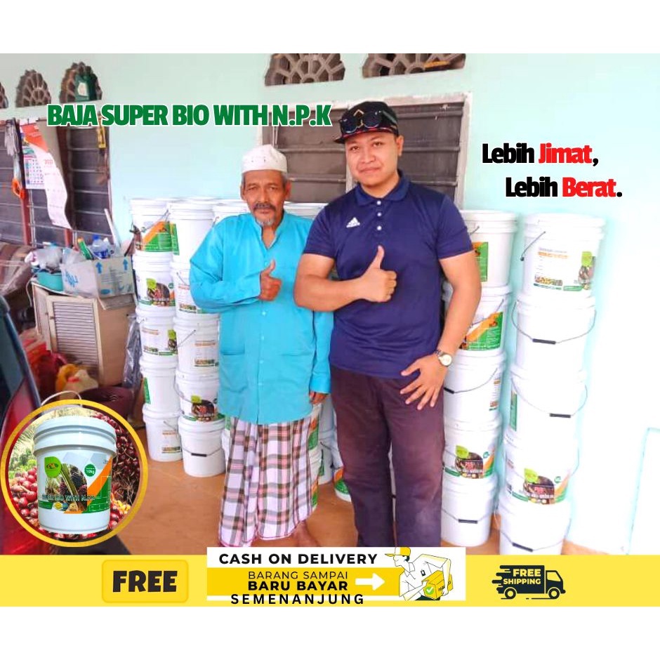 PAKEJ PERCUBAAN 1 TONG BAJA SUPER BIO WITH NPK- 10 KG (Baja Sawit, Buah ...