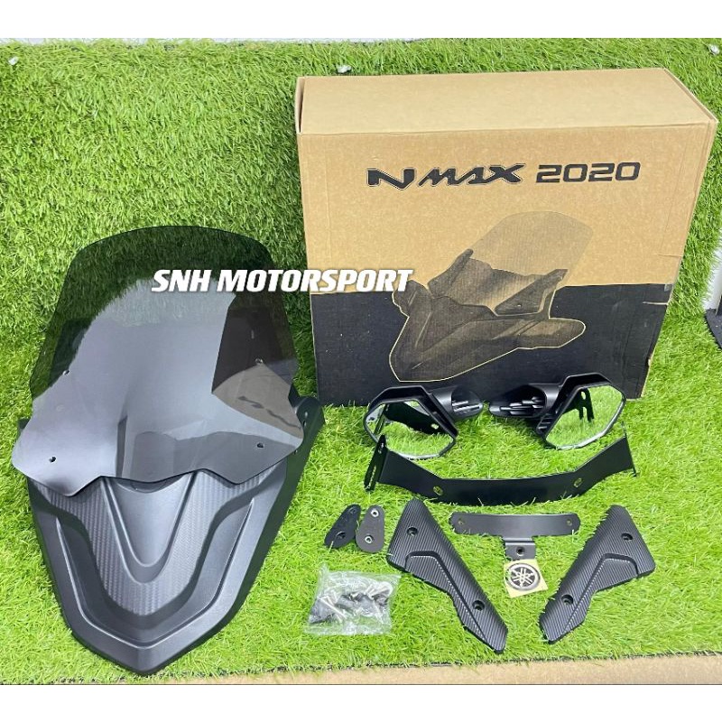 Windshield Mask Panel With Side Mirror Set (Smoke) - YAMAHA NMAX V2 ...