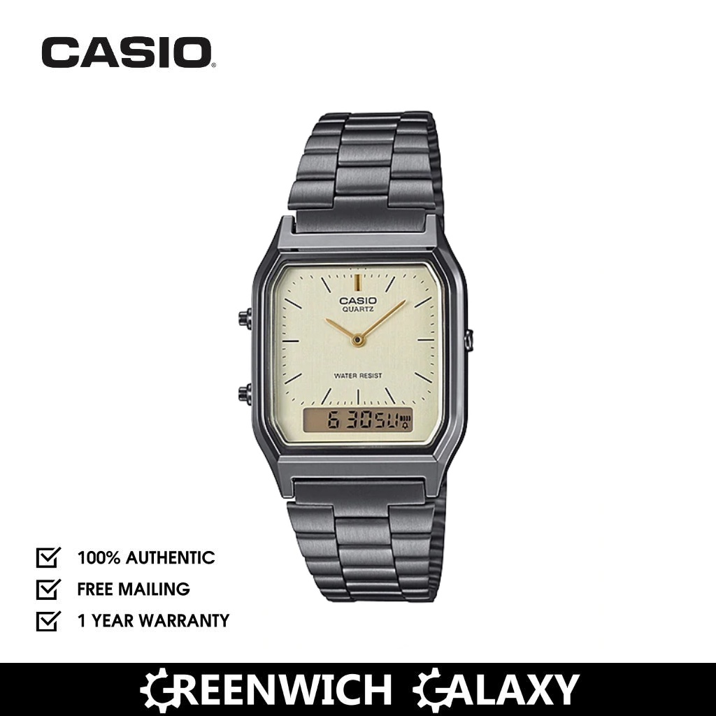 Casio Analog-Digital Vintage Watch (AQ-230GG-9A) | Shopee Malaysia