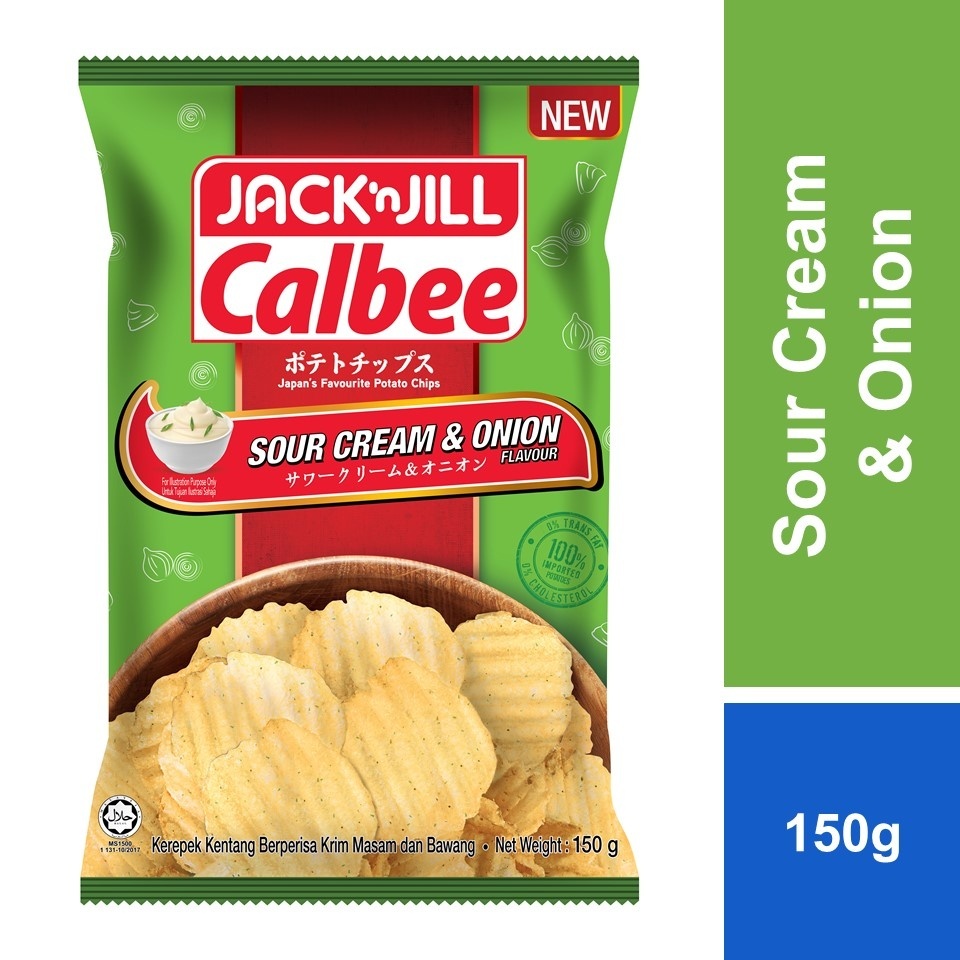 Jack 'n Jill Calbee Potato Chips Sour Cream 150g | Shopee Malaysia