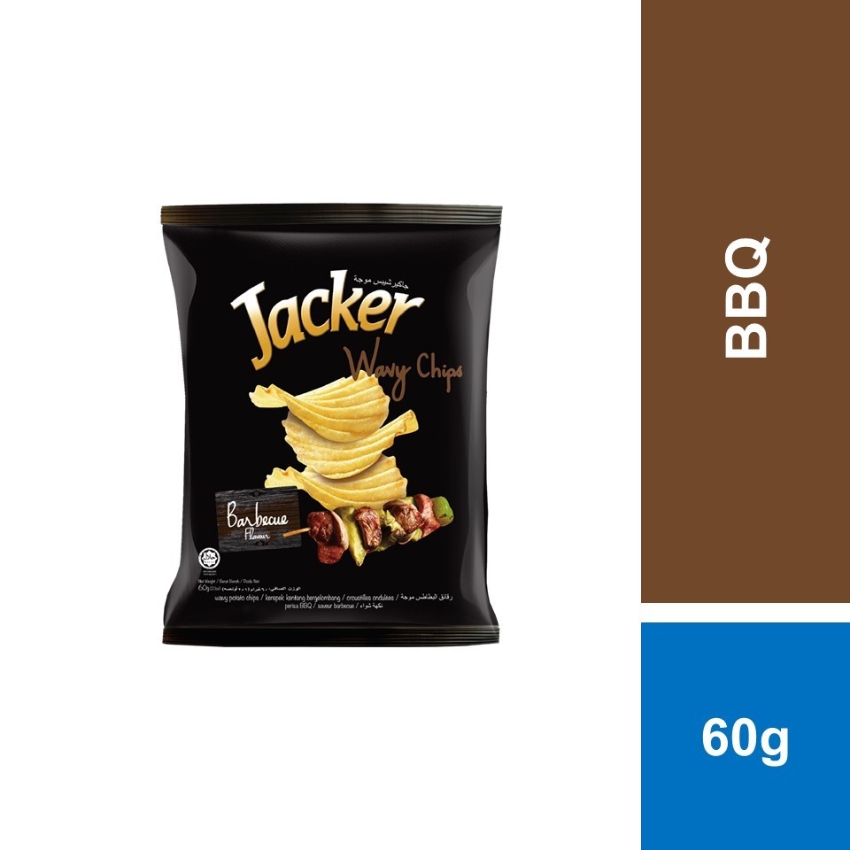 Jacker Wavy Chips 60g - BBQ | Shopee Malaysia