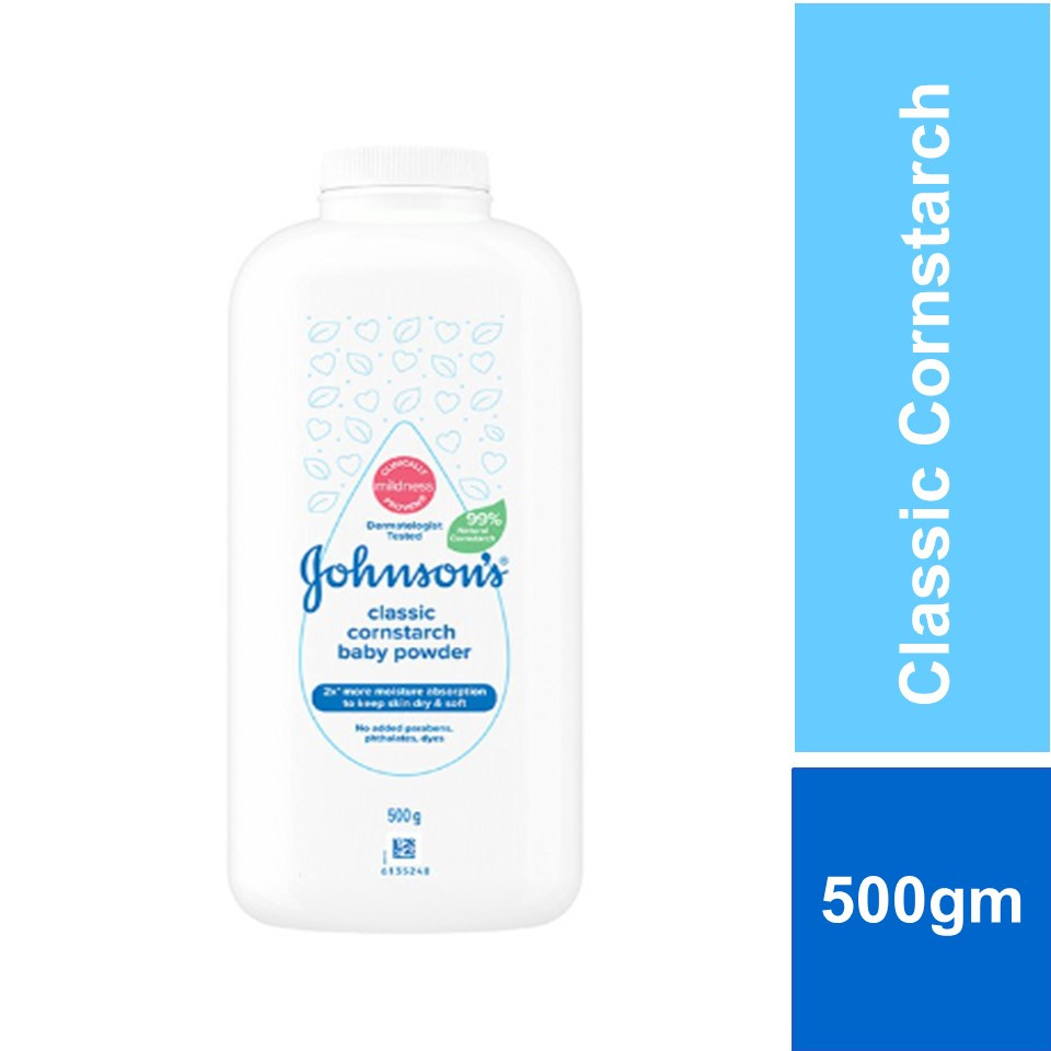 Johnson's Baby Classic Cornstarch Powder 500g | Shopee Malaysia