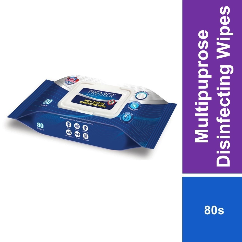 Premier Multi-Purpose Disinfecting Wipes With Cap 80s | Shopee Malaysia