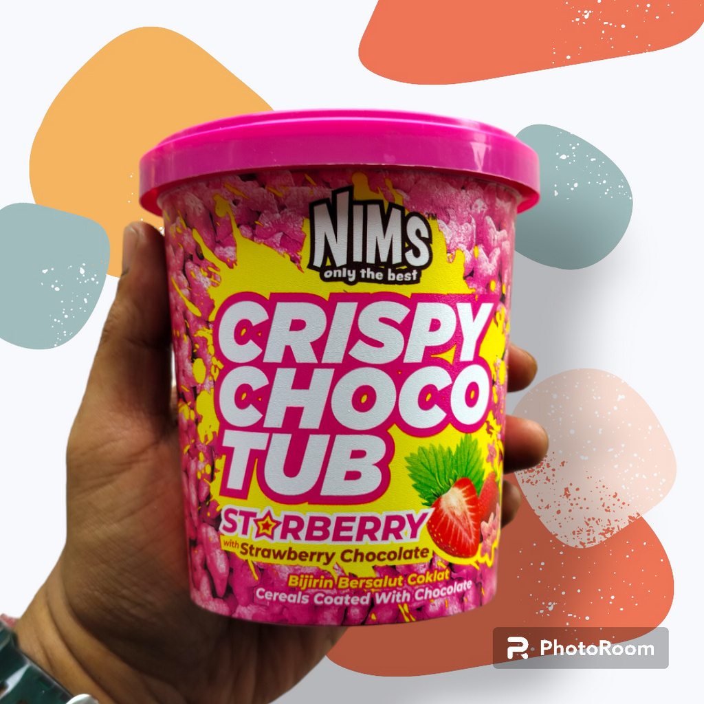 [Strawberry] Nims Crispy Choco Tub Murah, Rangup dan Sedap | Shopee Malaysia