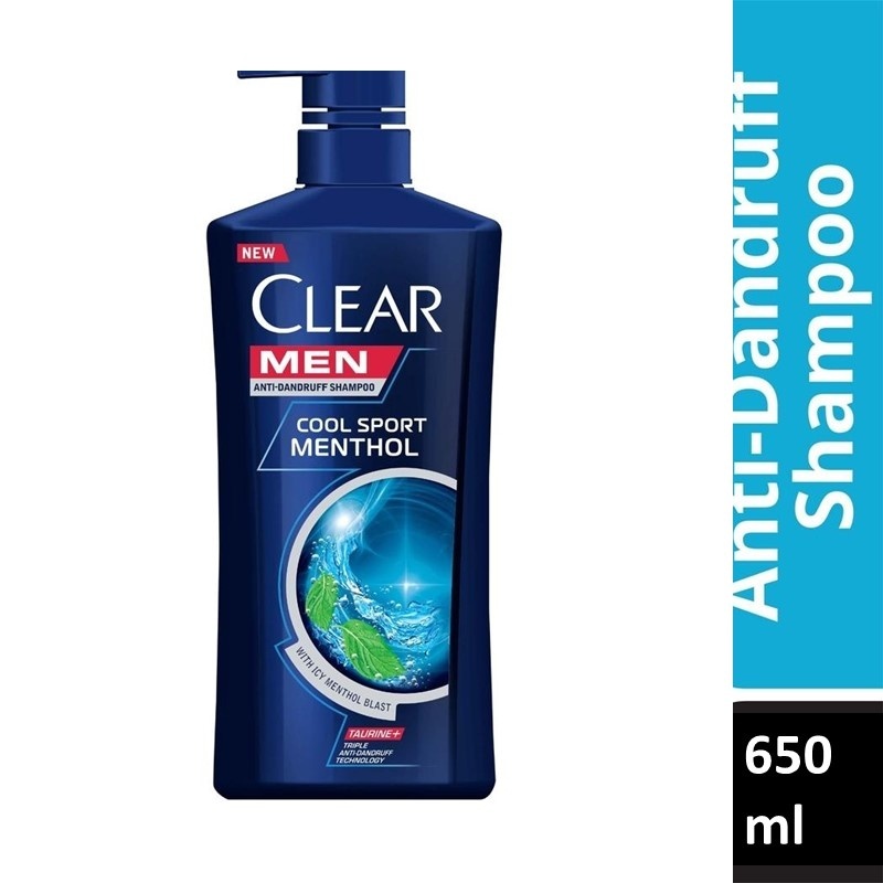 Clear Men Cool Sport Menthol Anti-Dandruff Shampoo 650ml | Shopee Malaysia