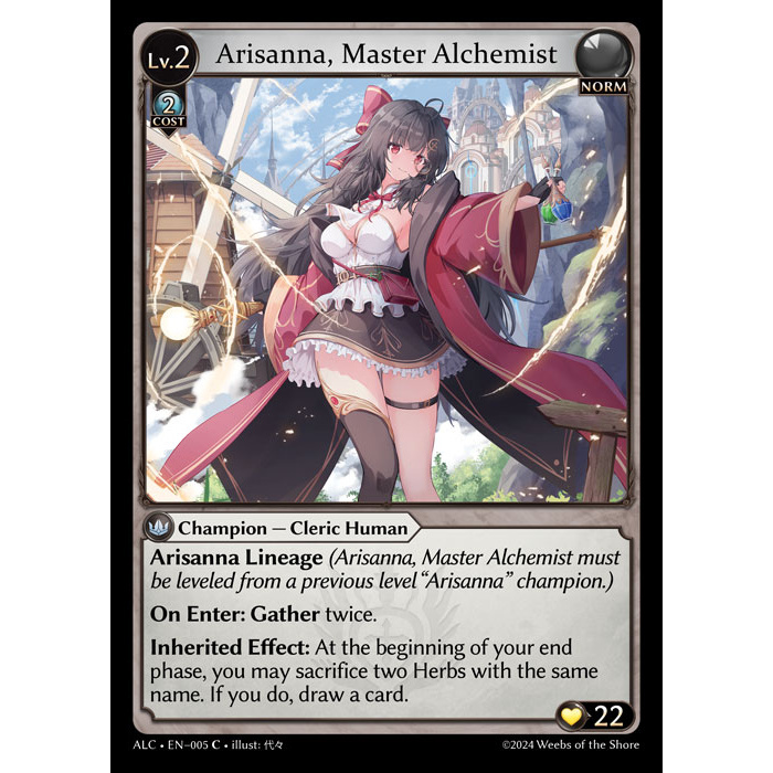Arisanna, Master Alchemist | ALC - 5 - C | Champion — Cleric Human ...