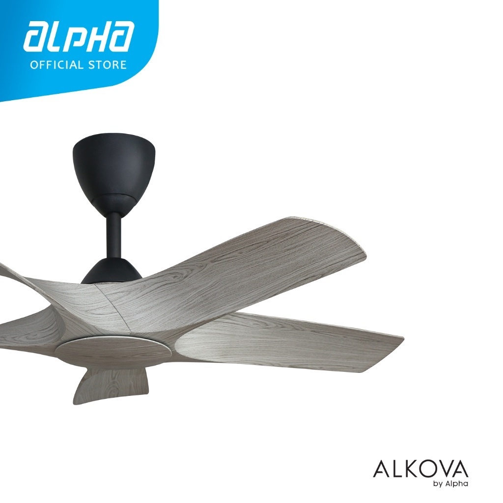 ALPHA Alkova AXIS DC Motor Ceiling Fan with 5 Blades 8 Speed Remote (42 ...