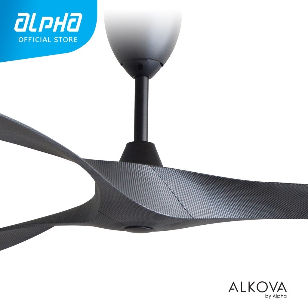 ALPHA Alkova AXIS DC Motor Ceiling Fan with 3 Blades 8 Speed Remote (56 ...
