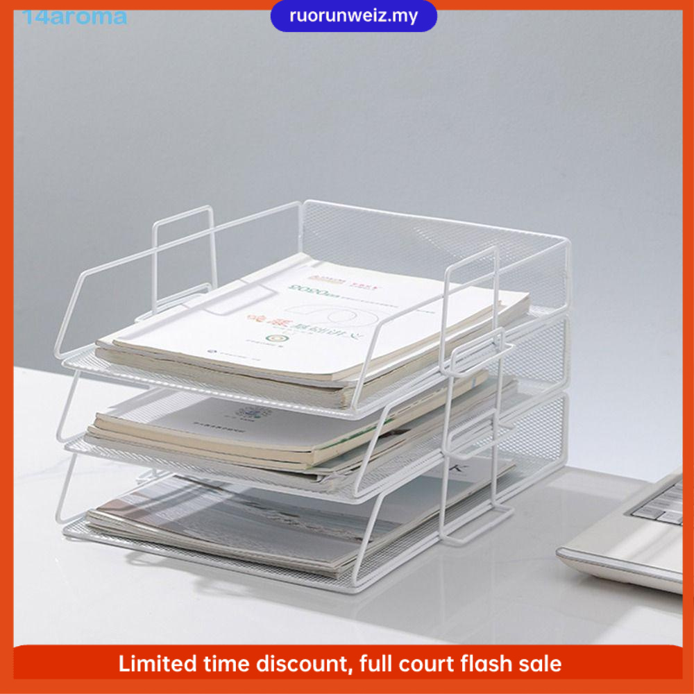 AROMA Stackable File Rack, Desktop Organizer Papers Rack A4 File ...