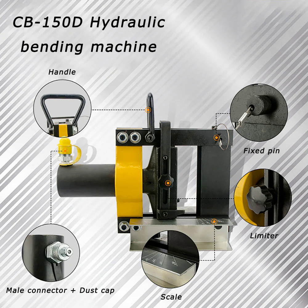 16T CB-150D Bending Tool Hydraulic Copper Busbar Bender 10mm Thickness Hydraulic Bus bar Bender ...
