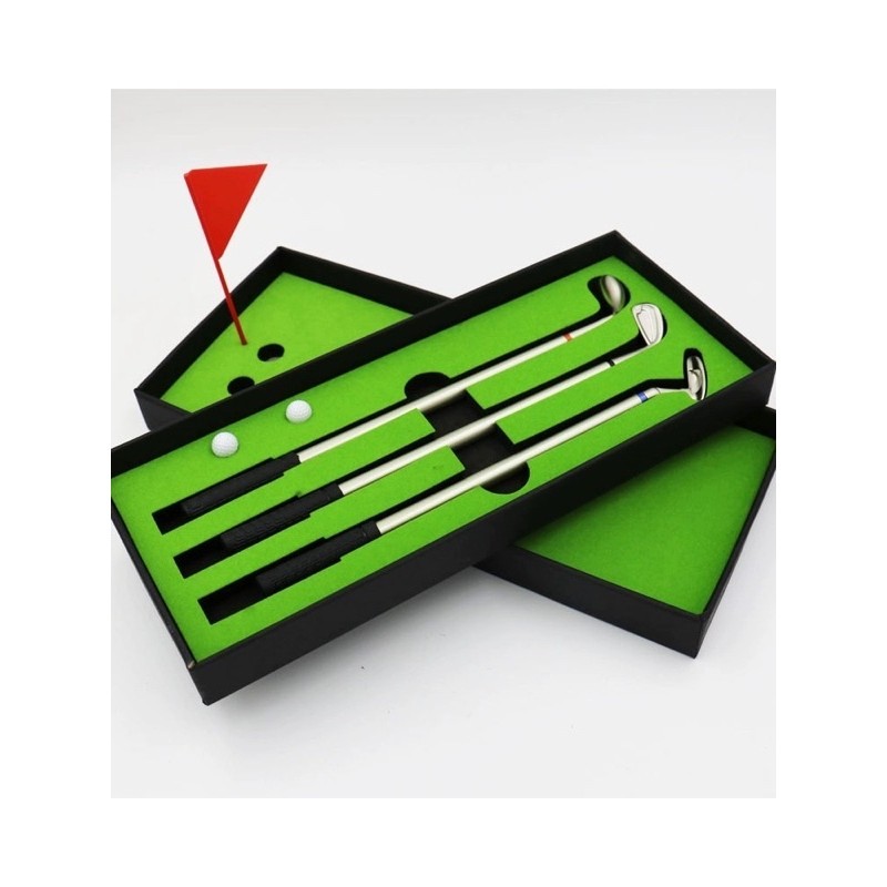 🇲🇾 Mini Golf Green Gift Pack Toy with Hole & Pin Flag - Pen Set (Black ...