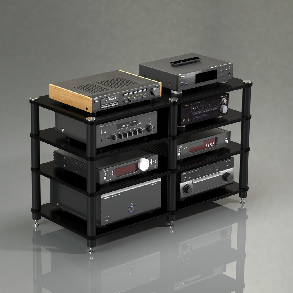 Multifunctional Audio Rack Amplifier & Hi-Fi Equipment Cabinet TV Stand ...