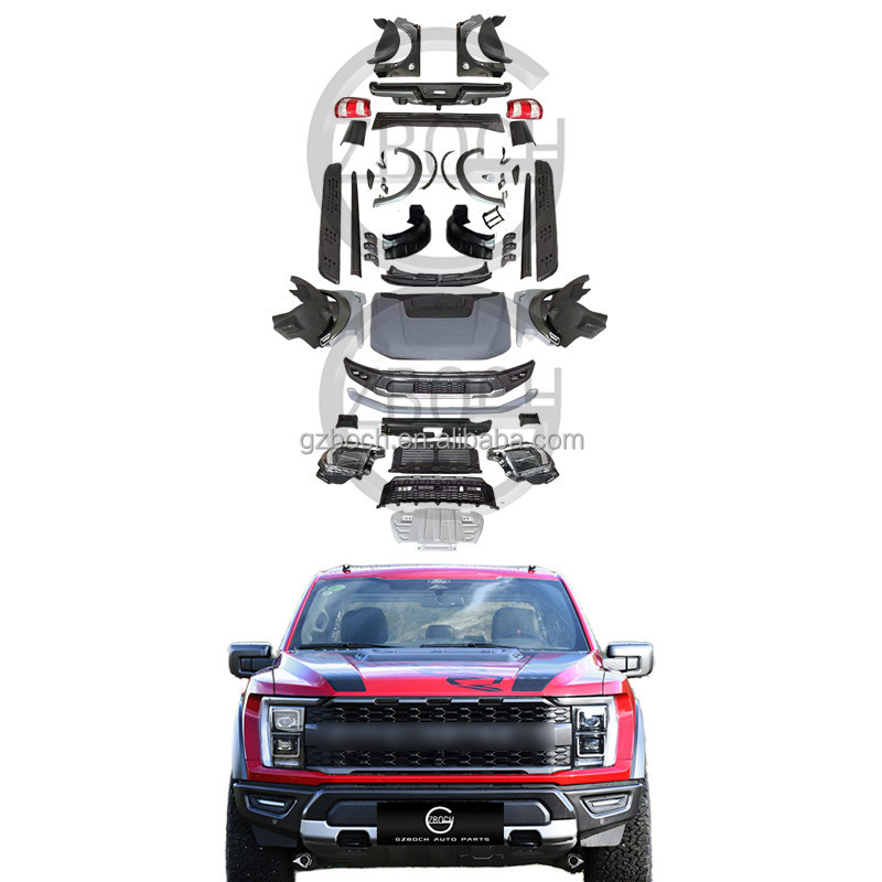 GZBOCH bodykit for Ford Ranger T6 T7 T8 F150 2013-2020 to 2021 F150 ...