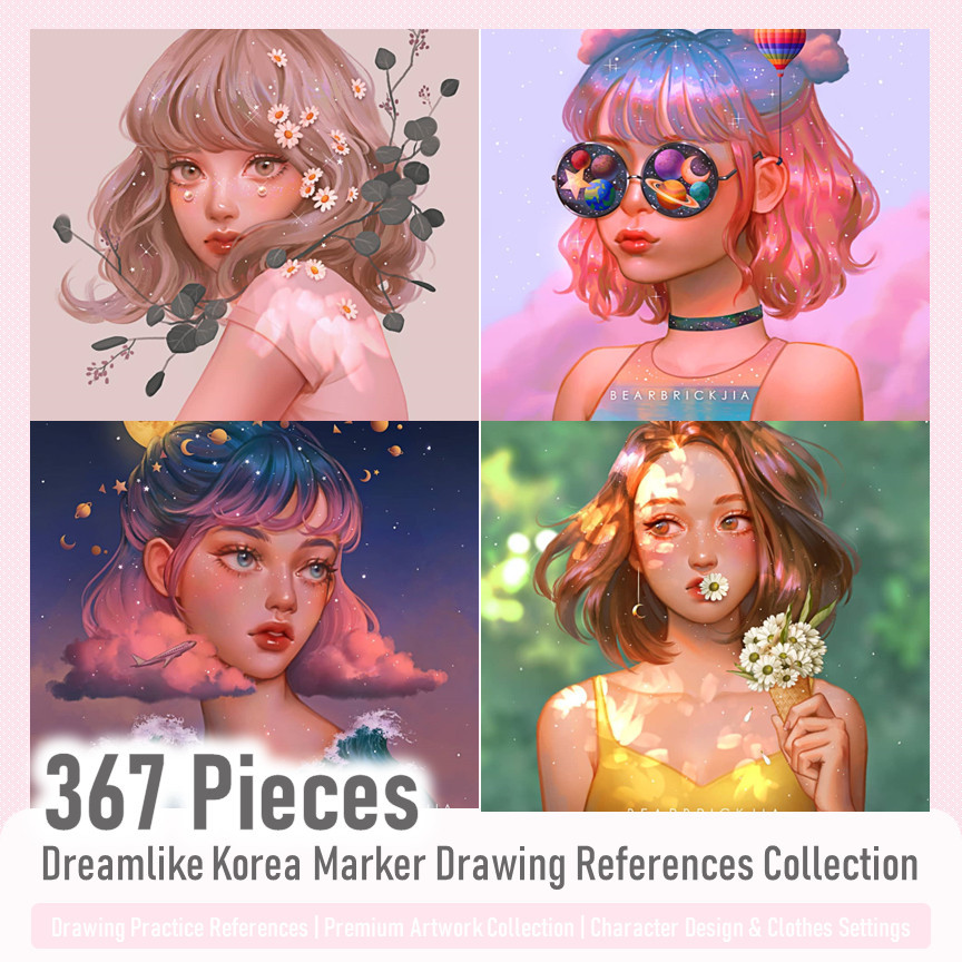 🔥 Drawing References Illustration - Dreamlike Korea Marker References ...
