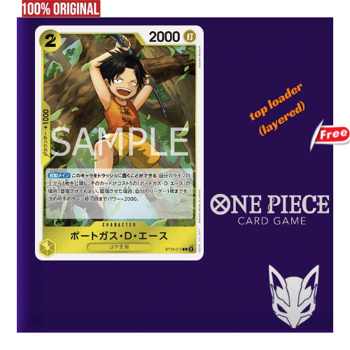 ORIGINAL 4x cards playset deck shiny holo foil Portgas.D.Ace Character ST13-010 C optcg one ...