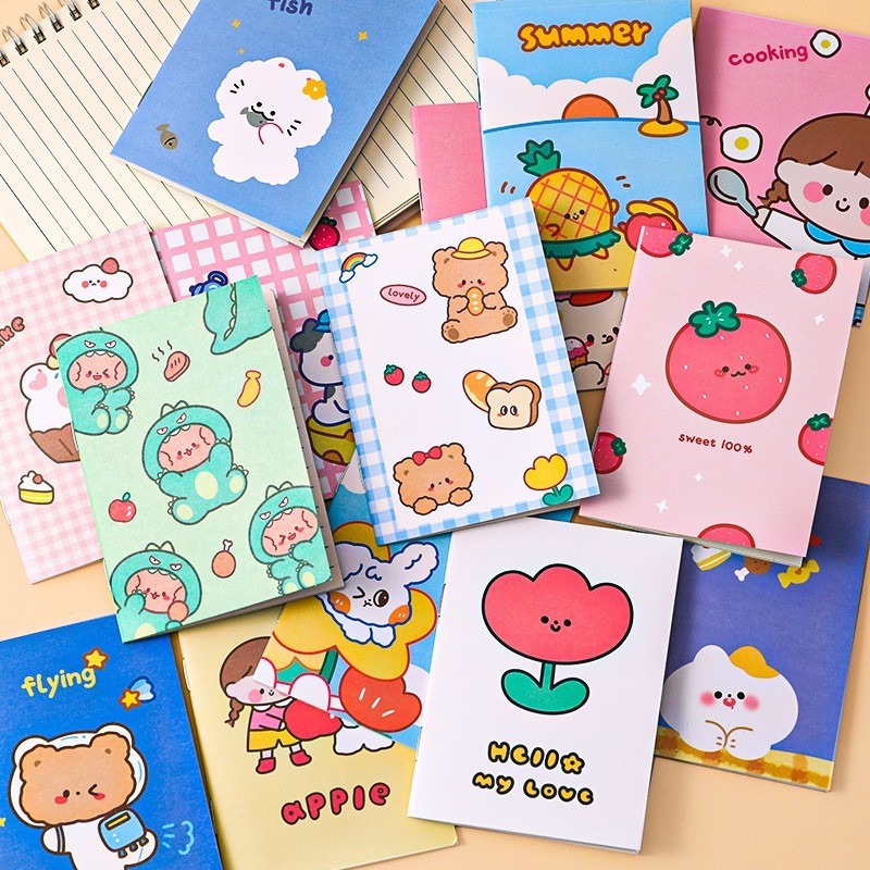 Cartoon Notepad Cute Graffiti Stationery Small Notebook Card Soft ...