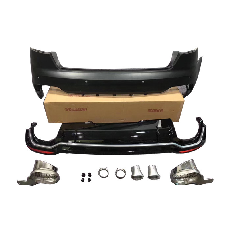 RS4 Bodikits for Audi A4 S4 B9 Rear bumper with diffuser for Audi A4 S4 ...