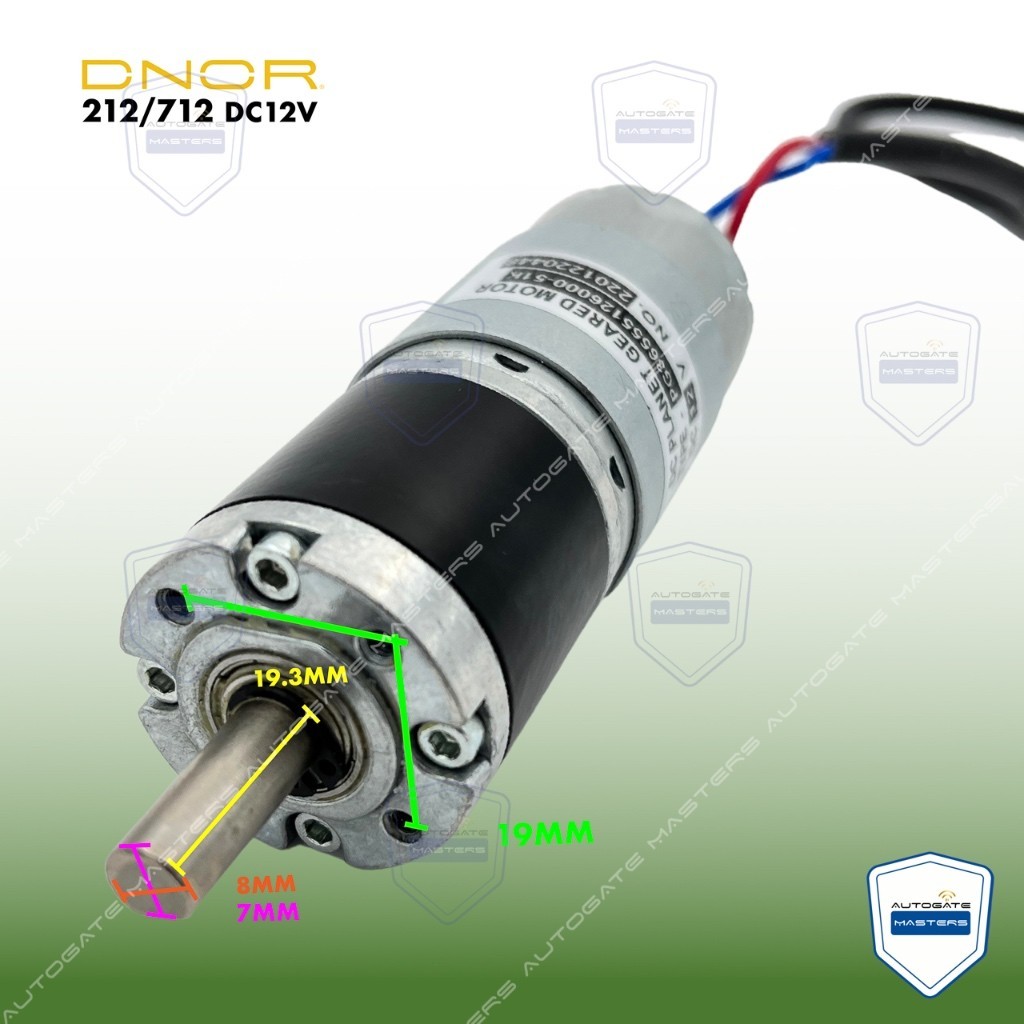 DNOR MINI MOTOR 212 712 WITH WIRE AUTO GATE ARM / autogate system ...