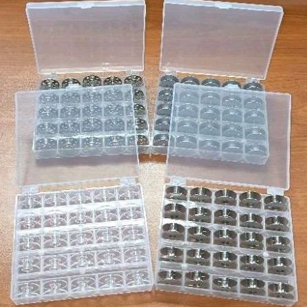 Set Bekas Bobbin/ Bobbin + Plastic Bekas Bobbin/ Bobbin Storage Case ...