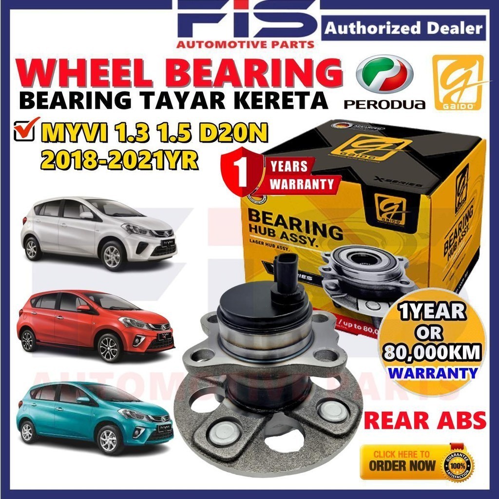 FIS Gaido Front Rear Wheel Bearing Hub Perodua Myvi D20N MG3 3RD ...
