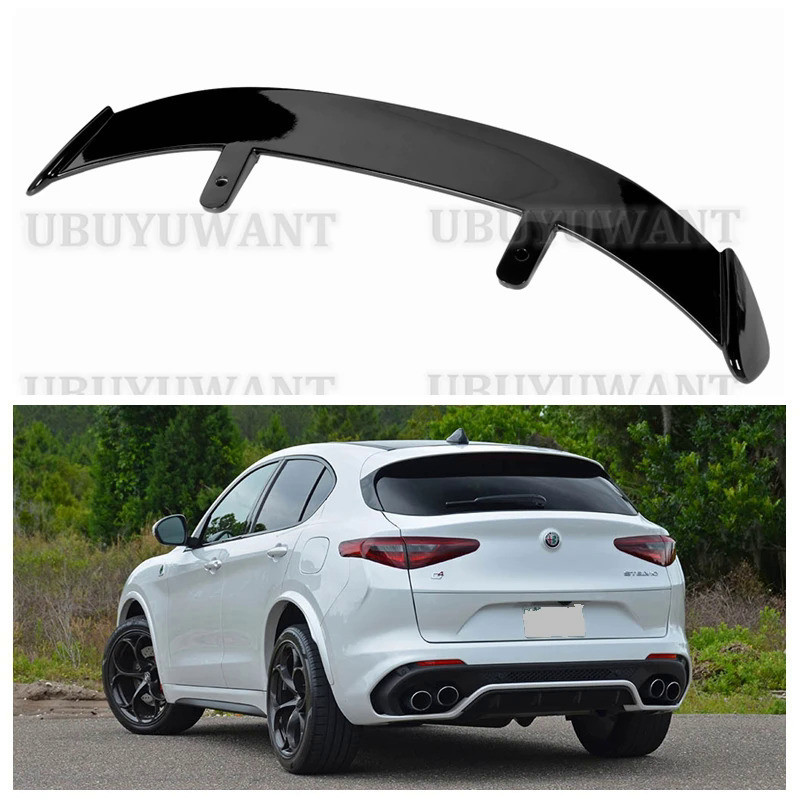 Use For 2017-2020 Alfa Romeo Stelvio Spoiler ABS Plastic Carbon Fiber ...