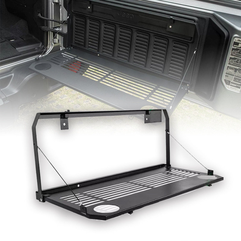 Multi-purpose Car Door Storage Cargo Shelf Foldable Rear Tailgate Table ...
