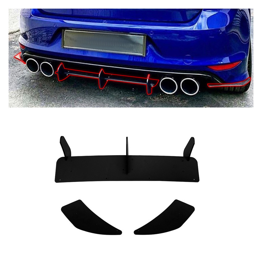 AMP-Z Golf mk7 Rear Diffuser Splitter Auto Body Kits For Volkswagen ...
