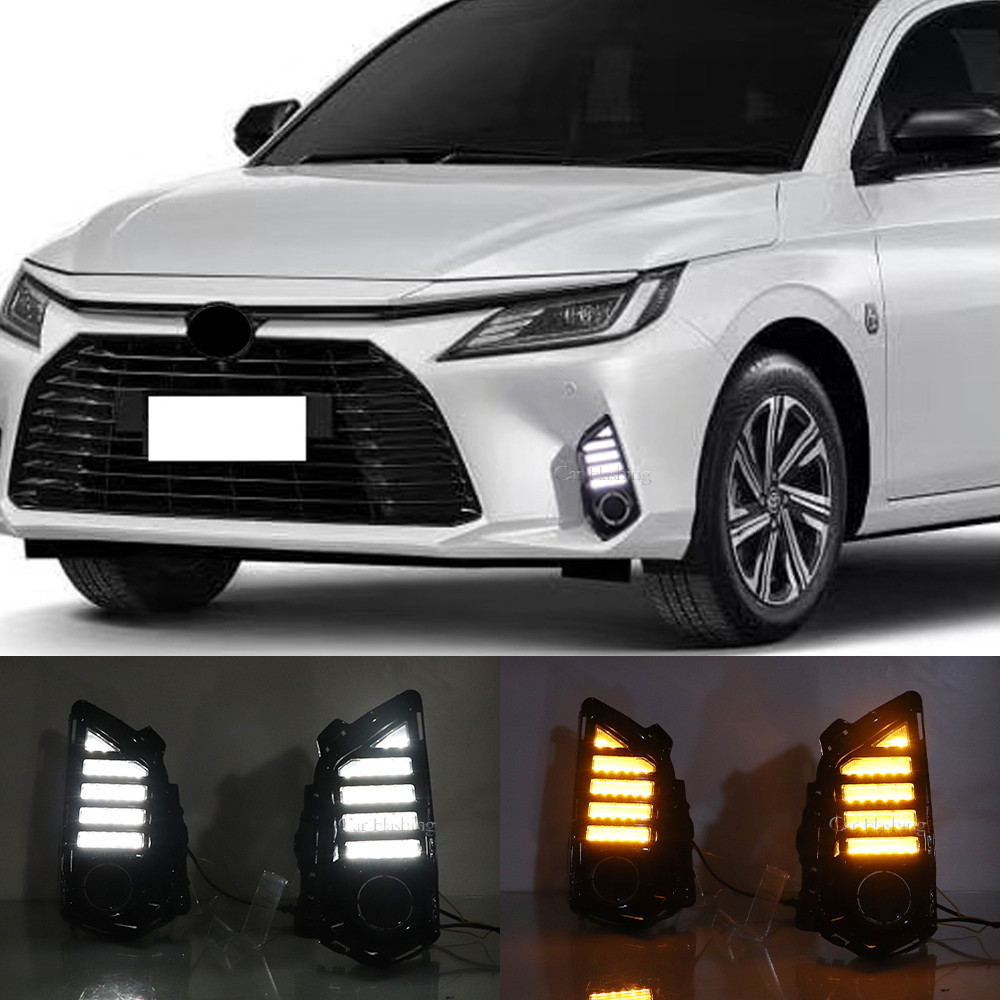 LED Daytime Running Light For Toyota Yaris Ativ Vios 2023 Dynamic Turn ...